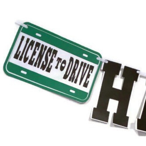 Driver License Birthday Banner road Signs road Sign - Etsy