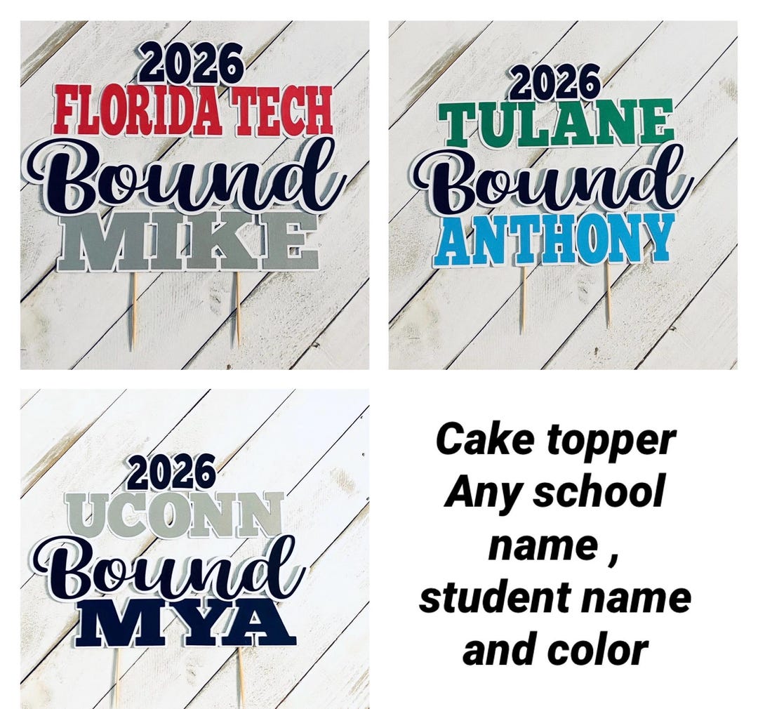 College Bound, College Bound Cake Topper , College Cake Topper ...