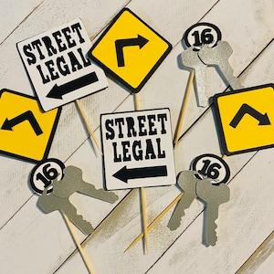 Cupcake Toppers Driver License Birthday, 16th Birthday Cupcake Toppers ...