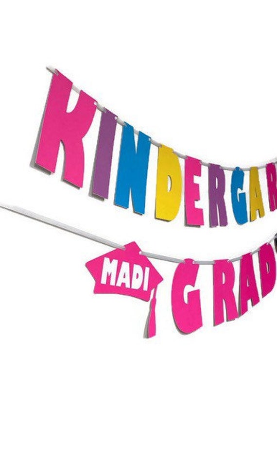 Kindergarten Graduation Banner Kindergarten Graduation - Etsy