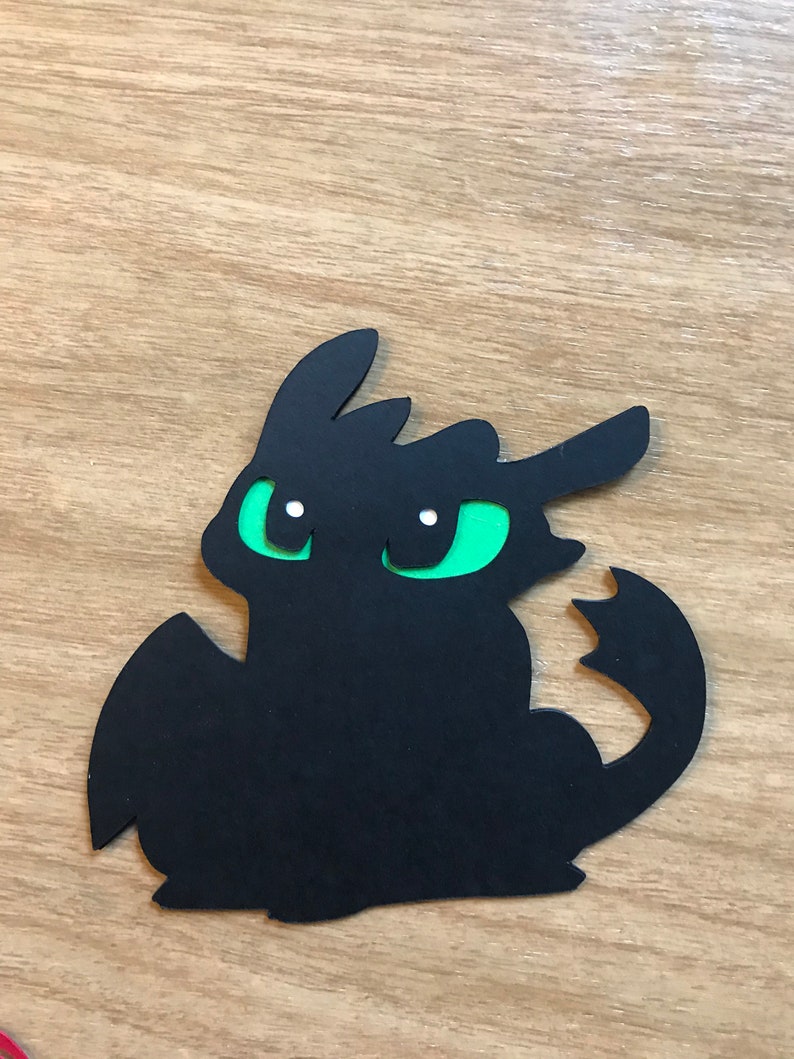 Toothless Birthday Confetti ,dragon Confetti , Night Fury Cake Topper ...