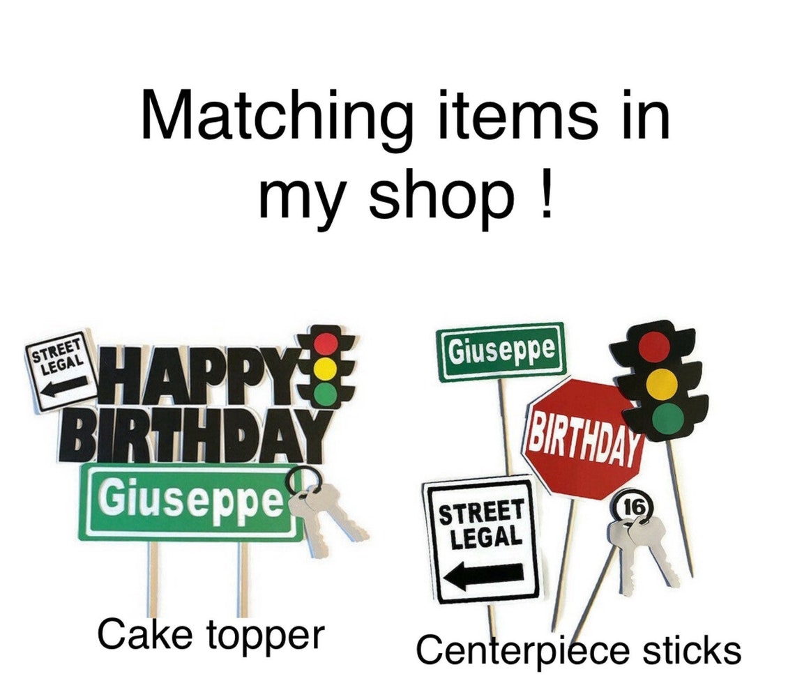 Driver License Birthday Banner road Sign Birthday Banner car - Etsy