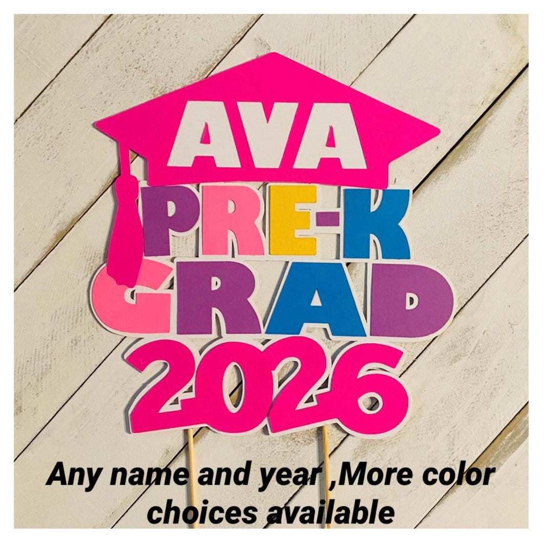 Pre-school Graduation Cake Topper, Pre K Graduation, Kindergarten Grad ...