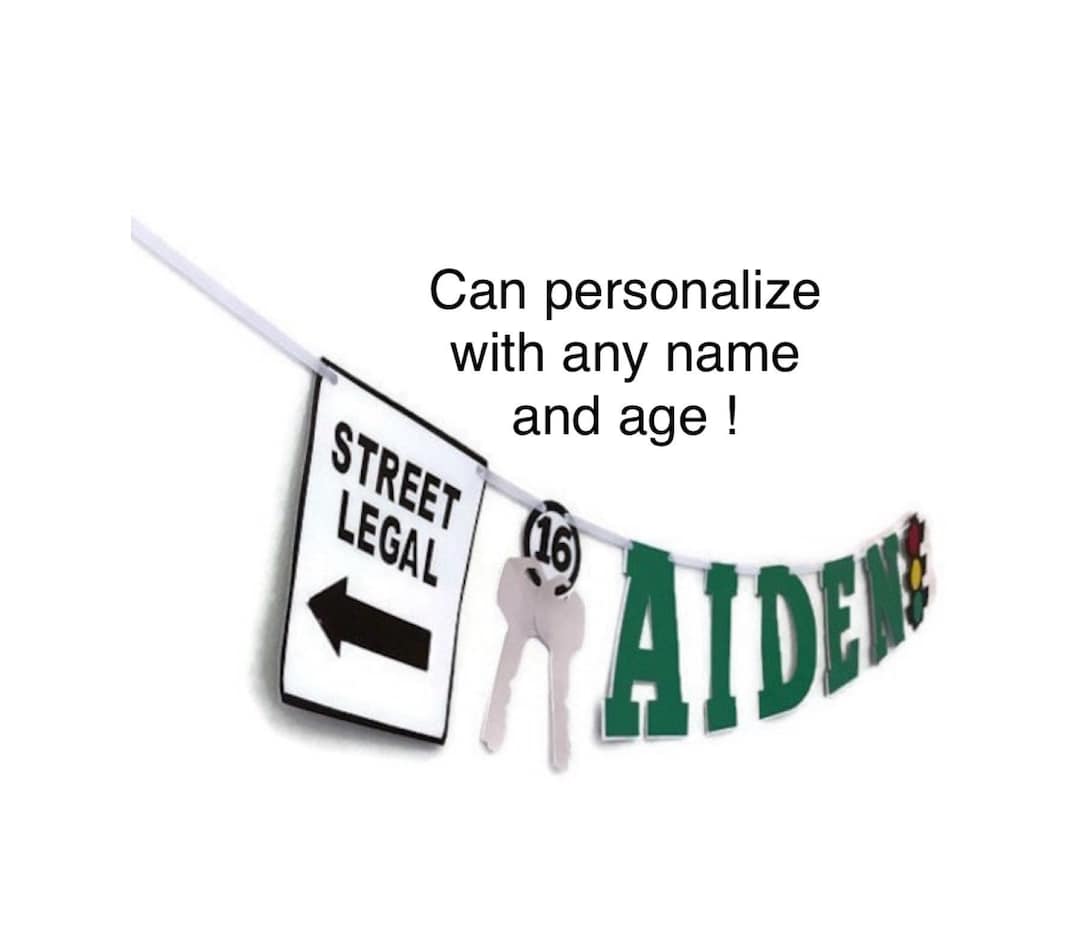 Driver License Birthday Banner ,road Signs ,road Sign Birthday , Road ...