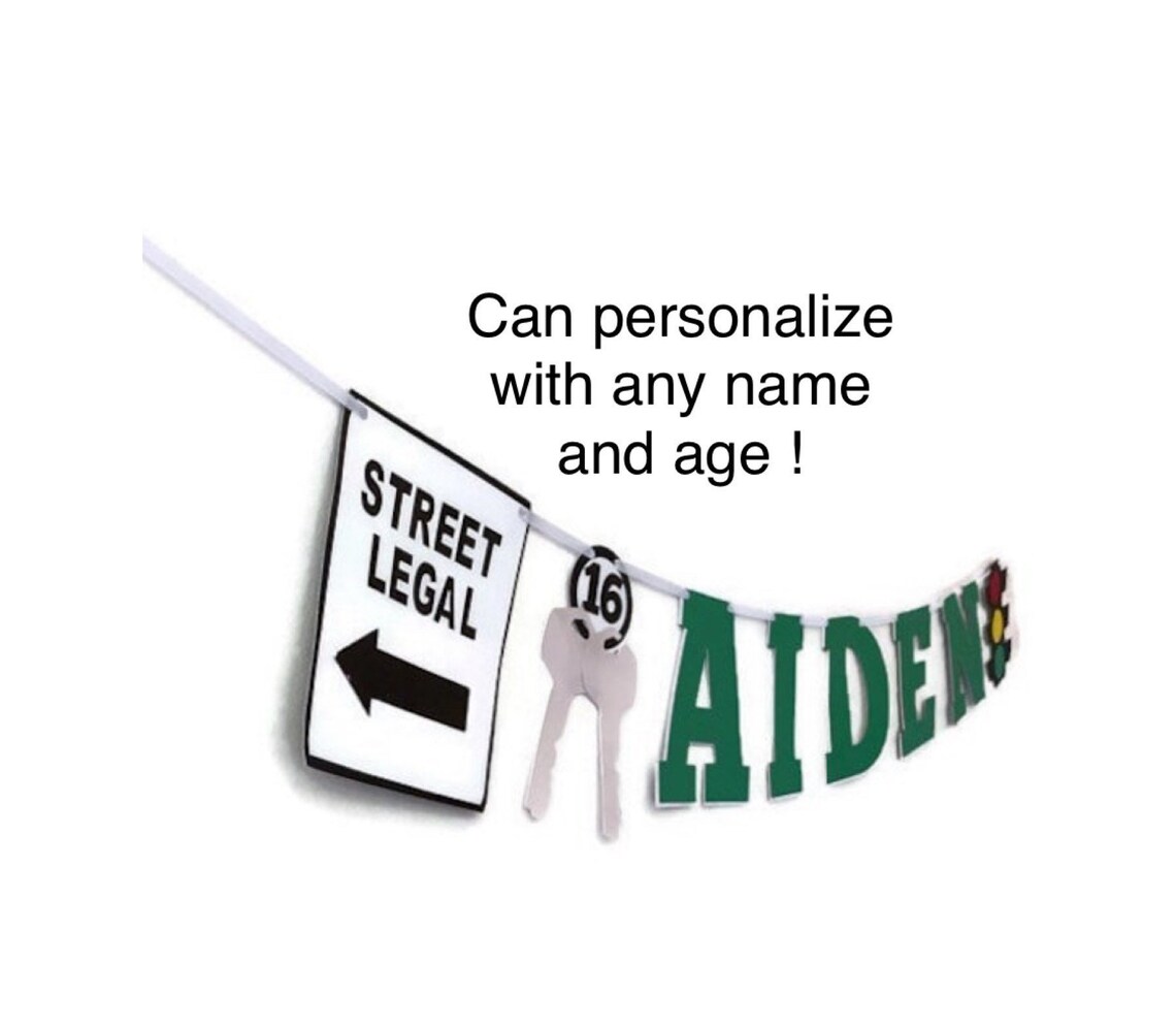 Driver License Birthday Banner road Signs road Sign - Etsy