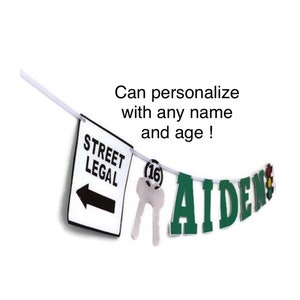 Driver License Birthday Banner ,road Signs ,road Sign Centerpiece ...