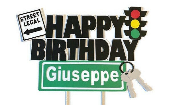 Any Name and Age Driver License Birthday Cake Toppercake - Etsy