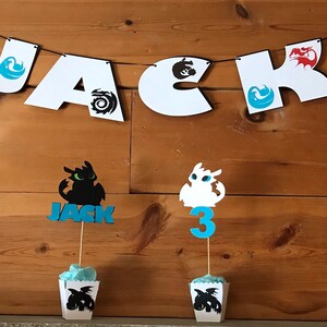 Toothless Birthday Banner, Night Fury Birthday Banner, Dragon Birthday ...
