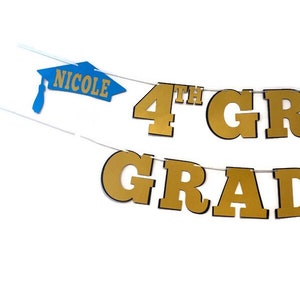 4th Grade Graduation, 4th Grade Banner, Graduation Banner , Graduation ...