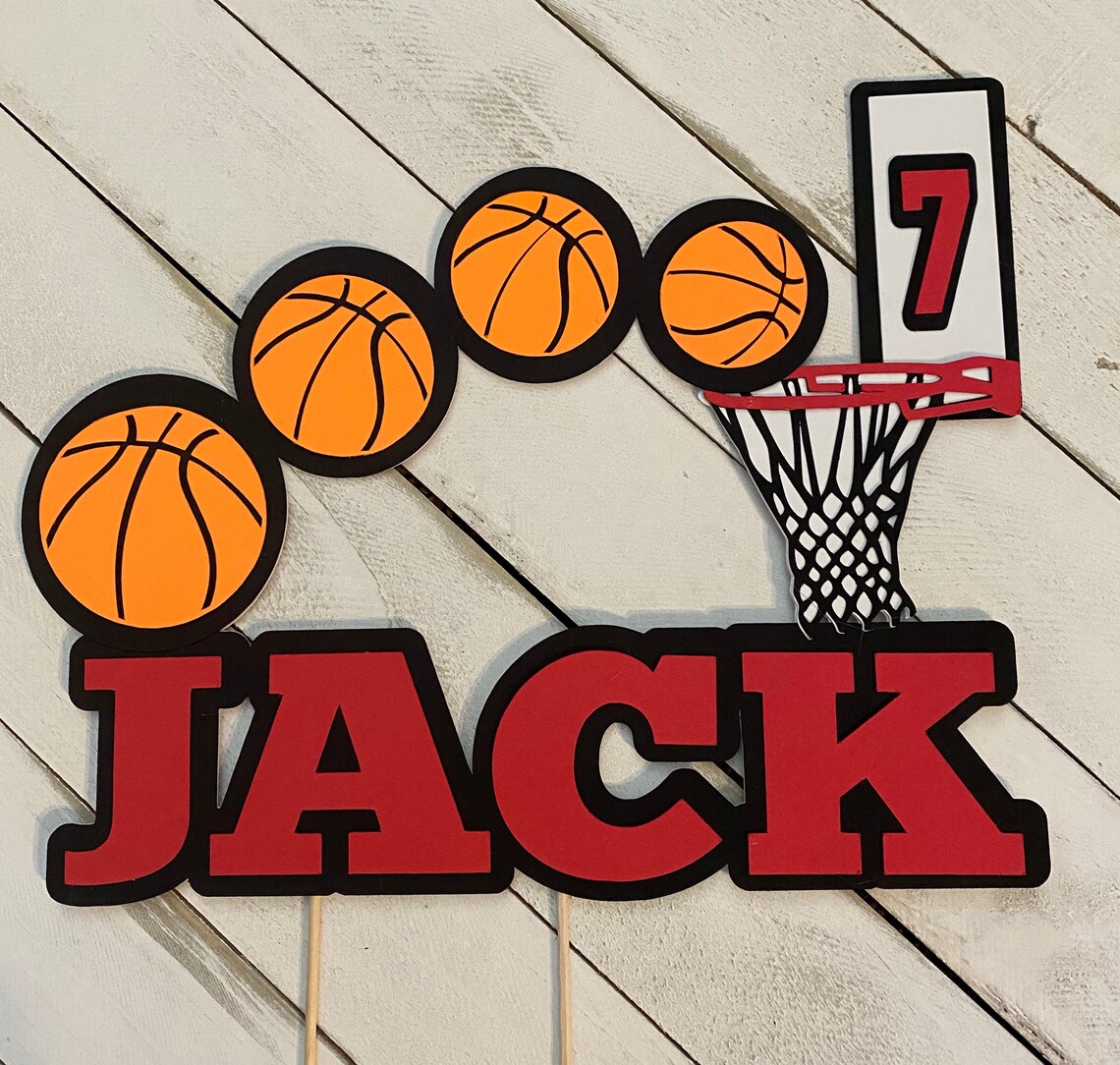Basketball Cake Topper Basketball Birthday Sports Birthday | Etsy
