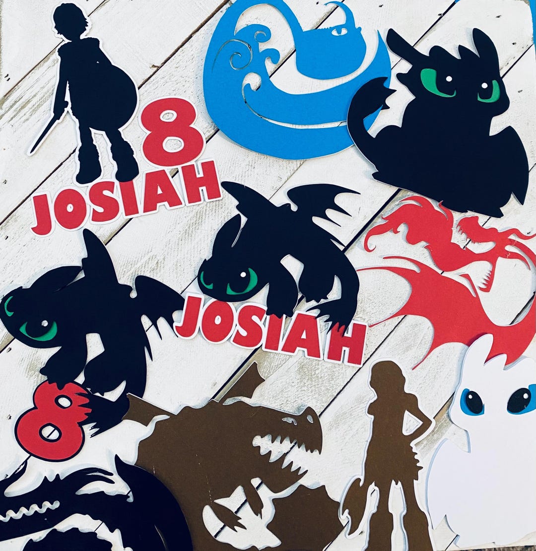 Toothless Birthday Confetti ,dragon Confetti , Night Fury Cake Topper ...