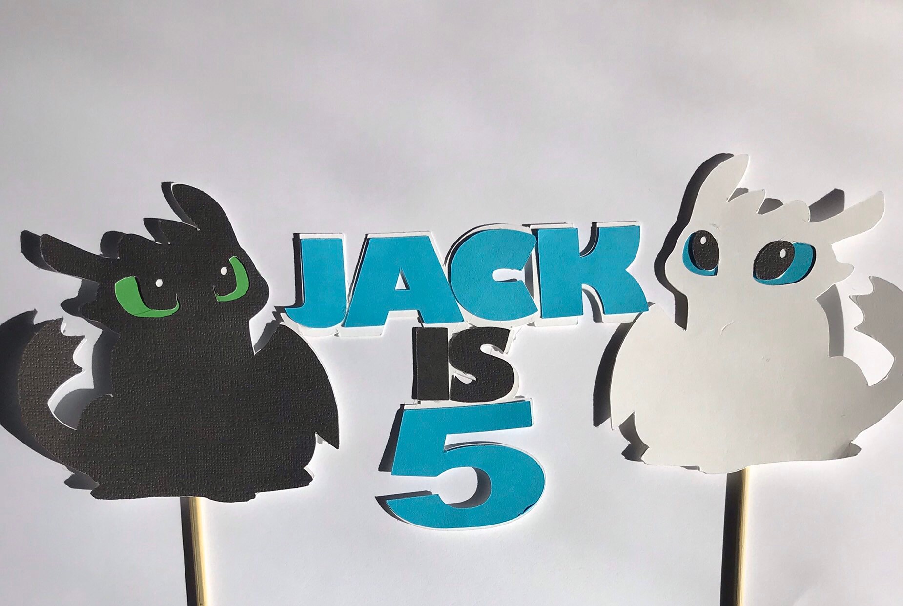 Toothless birthday cake topperDragon cake topper night fury | Etsy