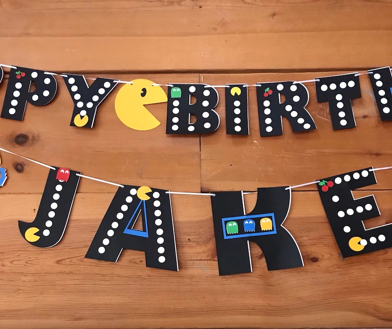 80s Arcade Birthday Banner Personalized Arcade Banner Arcade - Etsy