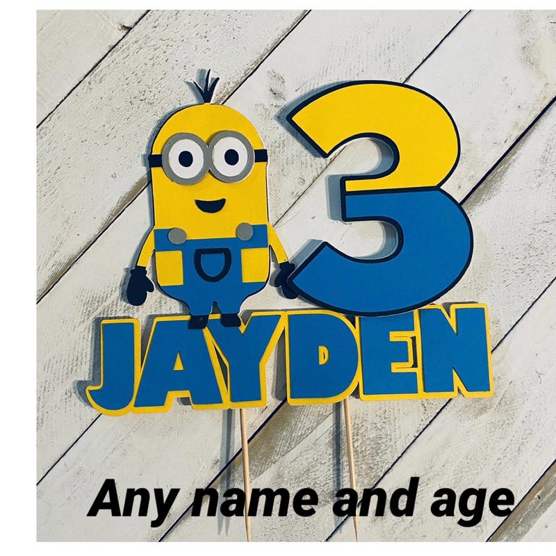 Minion Cake Topper - Etsy