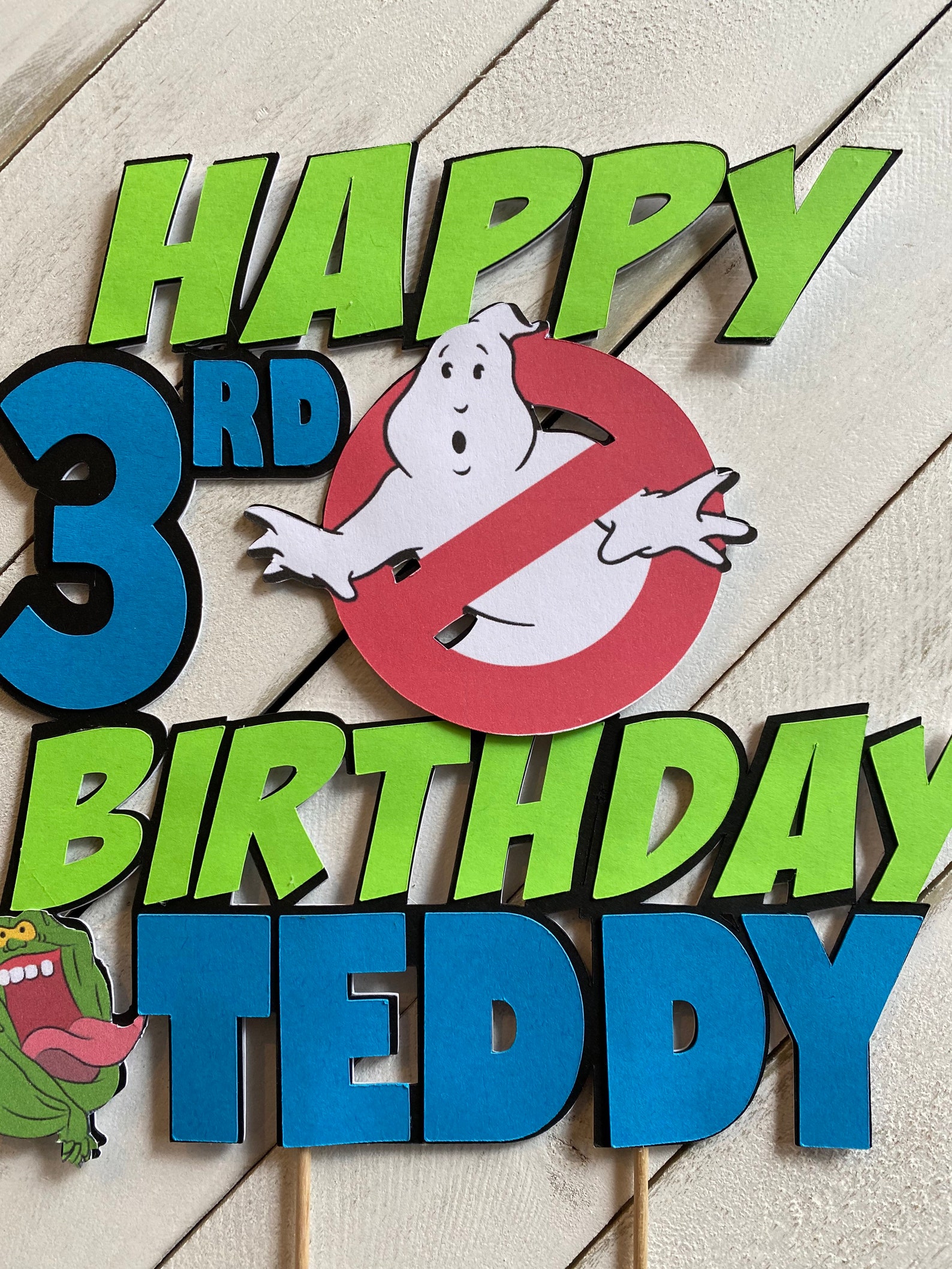 Birthday Cake Topper , Ghost Cake Topper ,slimer Cake Topper - Etsy