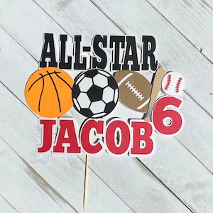 Sports Cake Topper , Sport Balls Birthday, Sports Birthday Decorations ...