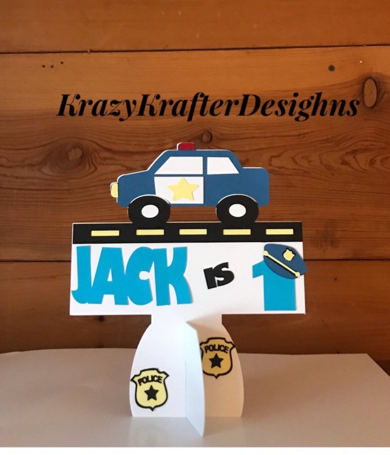 Police Birthday Centerpiece Police Man Birthday Centerpiece | Etsy