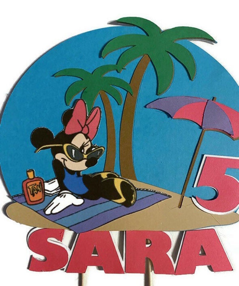 Beach Birthday Cake Topper Birthday Cake Topper Pool Party - Etsy