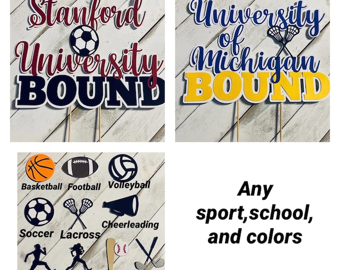 Set of 12pcs - College Cupcake Topper College Graduation Party Decor ...
