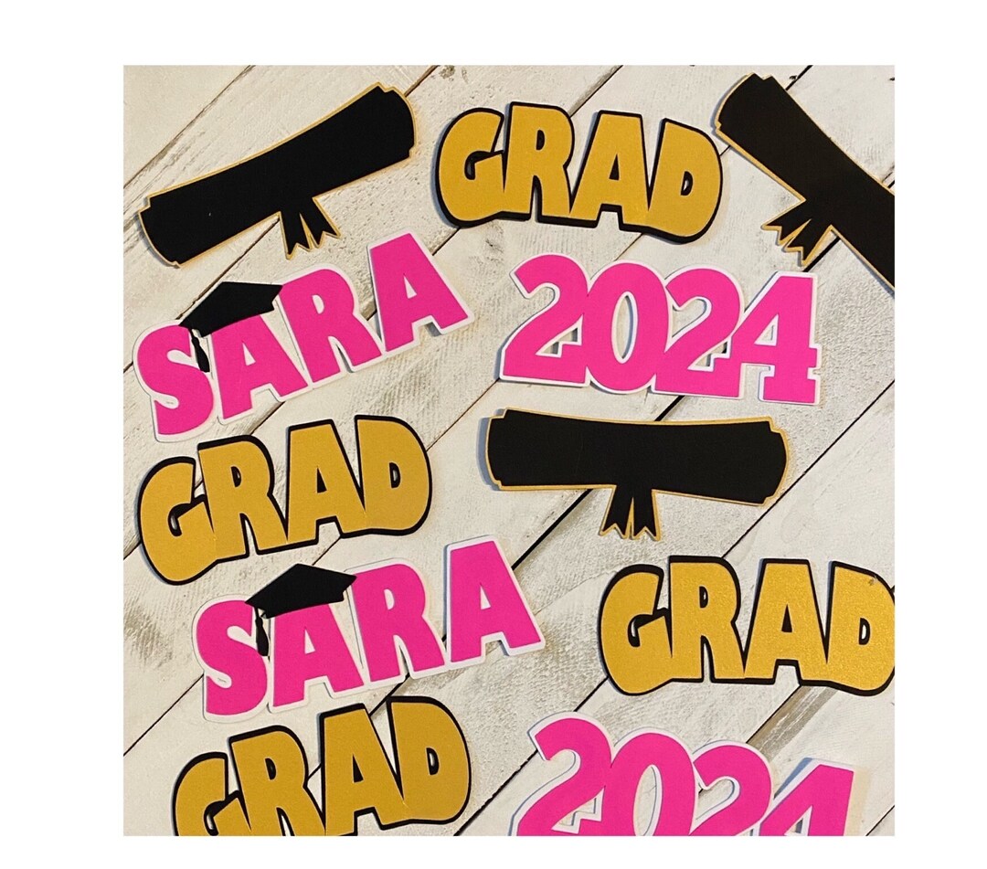 12 Piece Graduation 2024 Cut Outs , Graduation Large Confetti ...