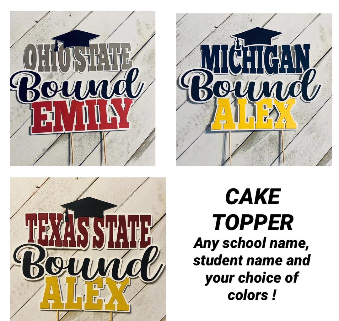 College Bound Cake Topper , College Bound , College Cake Topper ...