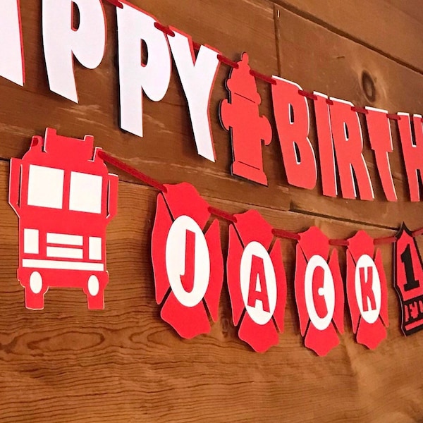 Firetruck Decoration - Etsy