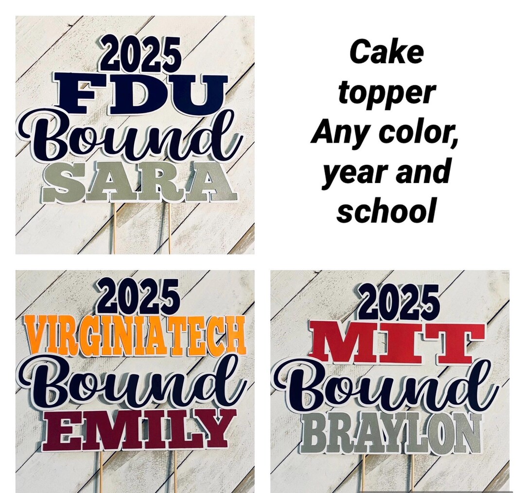 College Bound, College Bound Cake Topper , College Cake Topper ...