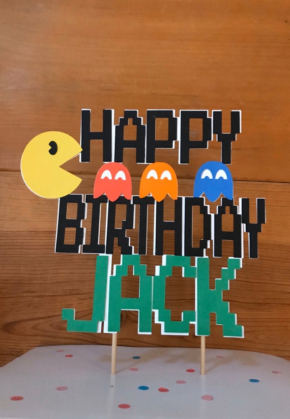 Party Supplies Party Décor 80s arcade birthday cake topper arcade ...