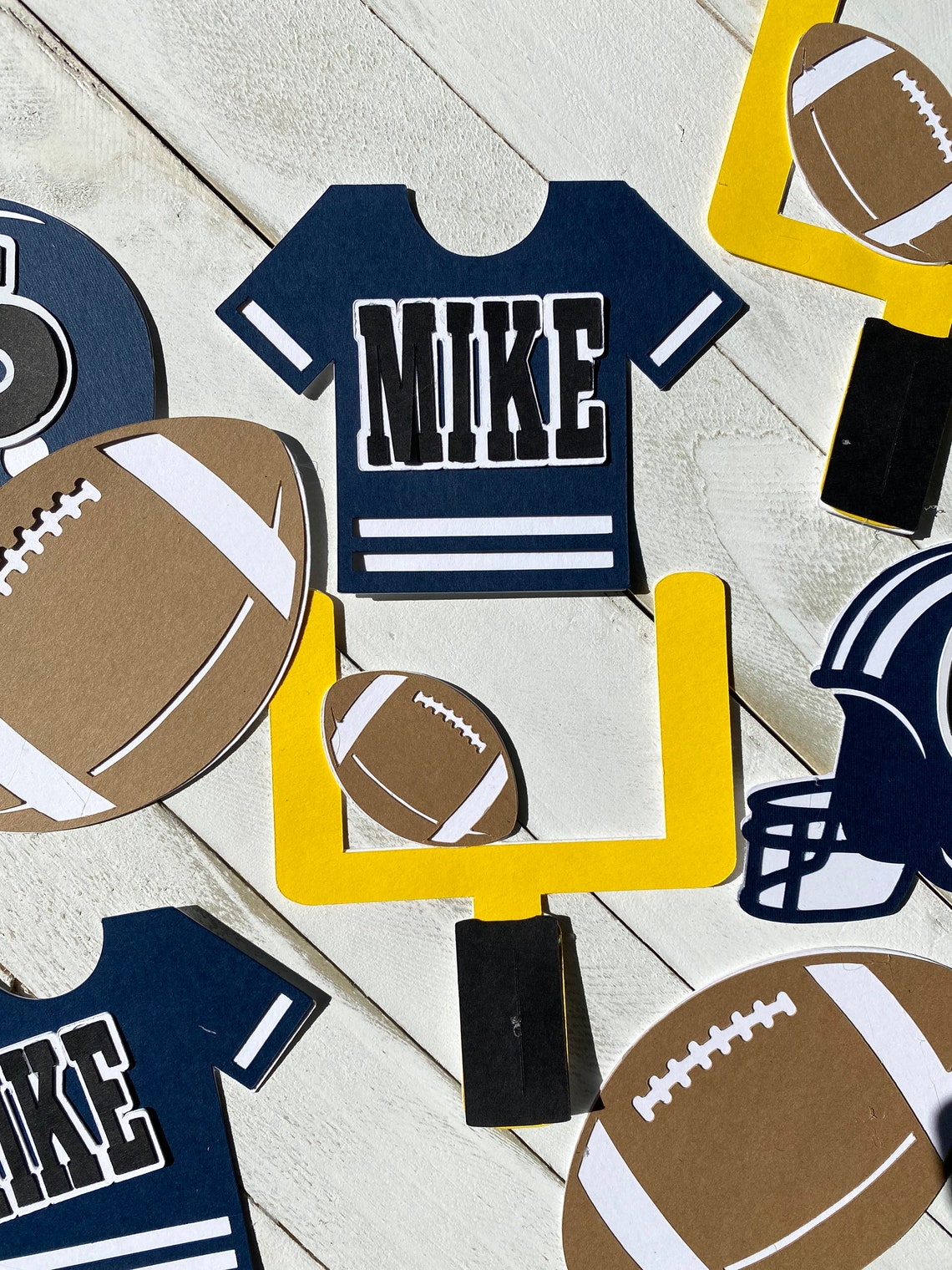 15 Pieces Football Large Confetti Football Birthday Sports - Etsy