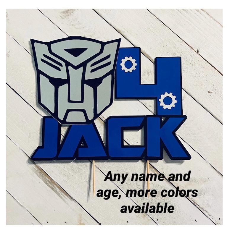 Robot Car Cake Topper, Birthday Cake Topper - Etsy