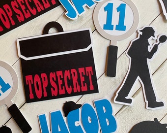 Detective Birthday Banner Secret Agent Birthday Banner Spy - Etsy