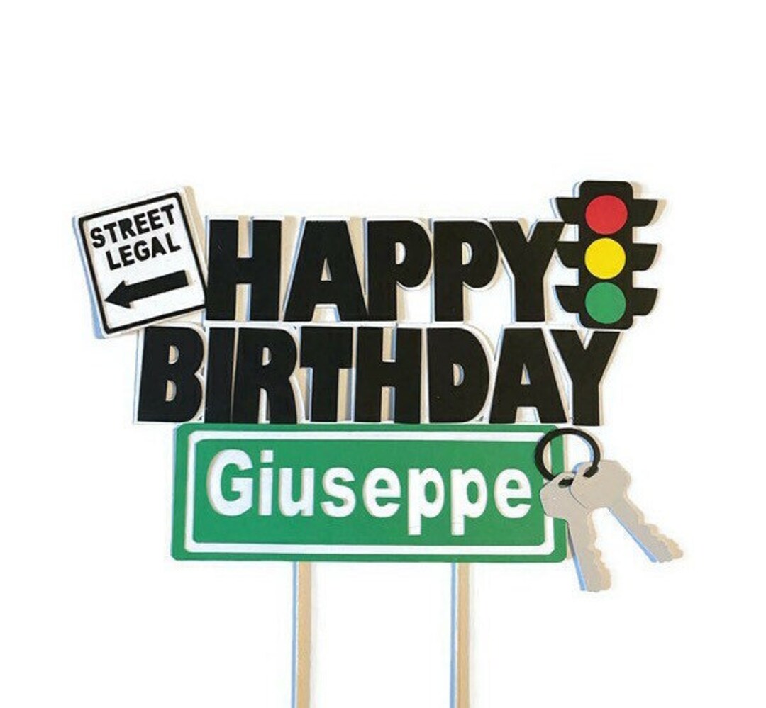 Any Name and Age Driver License Birthday Cake Topper,cake Topper,new ...