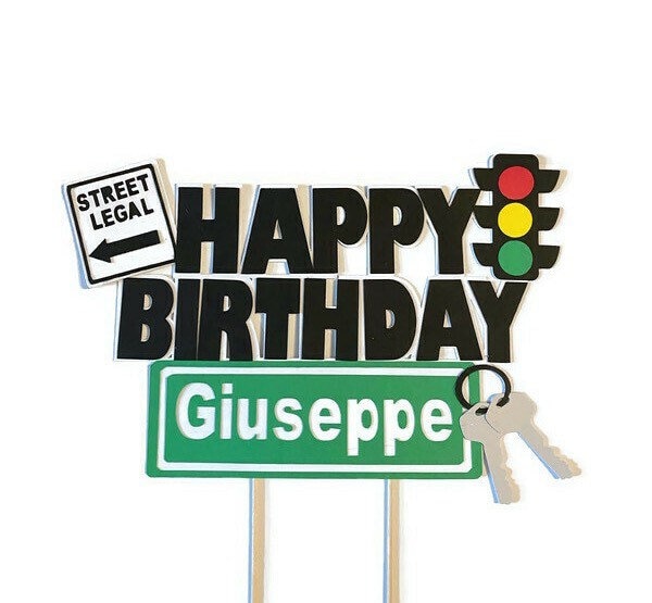 Any Name and Age Driver License Birthday Cake Toppercake - Etsy