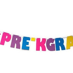 Pre K Graduation Pre-k Grad Banner Preschool Banner - Etsy