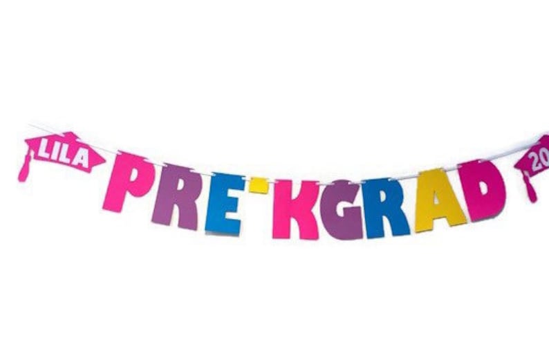 Pre K Graduation Pre-k Grad Banner Preschool Banner | Etsy