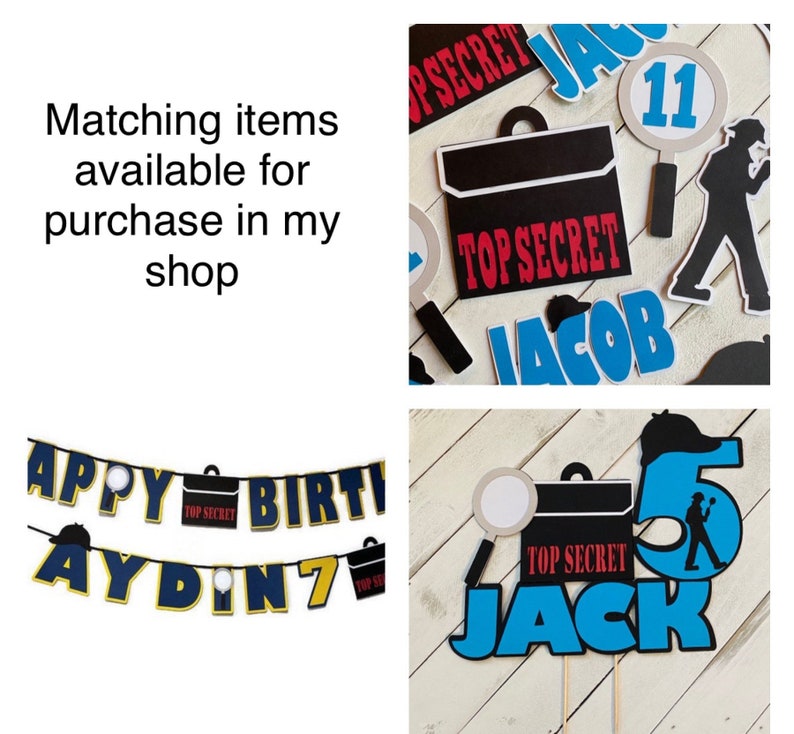 Detective Birthday Banner, Secret Agent Birthday Banner , Spy Banner - Etsy