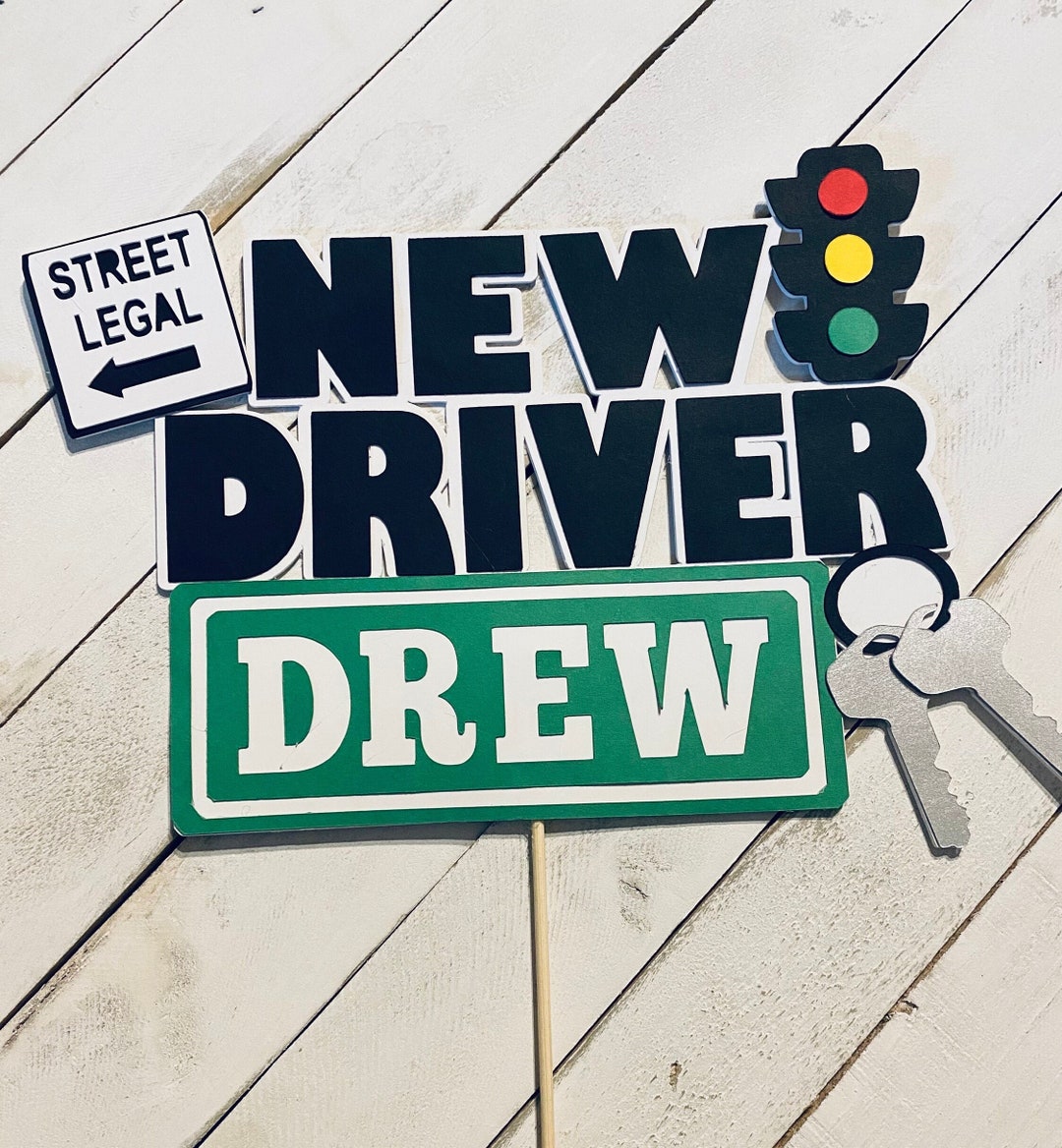 Any Name and Age Driver License Centerpiece ,16th Birthday ,new Driver ...