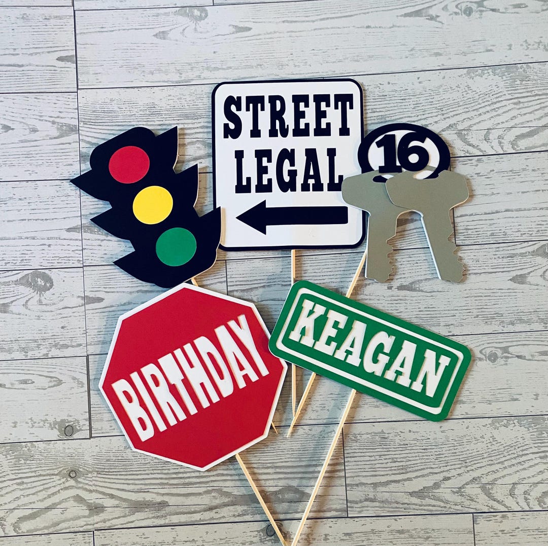 Driver License Centerpiece Sticks ,road Signs ,road Sign Centerpiece ...