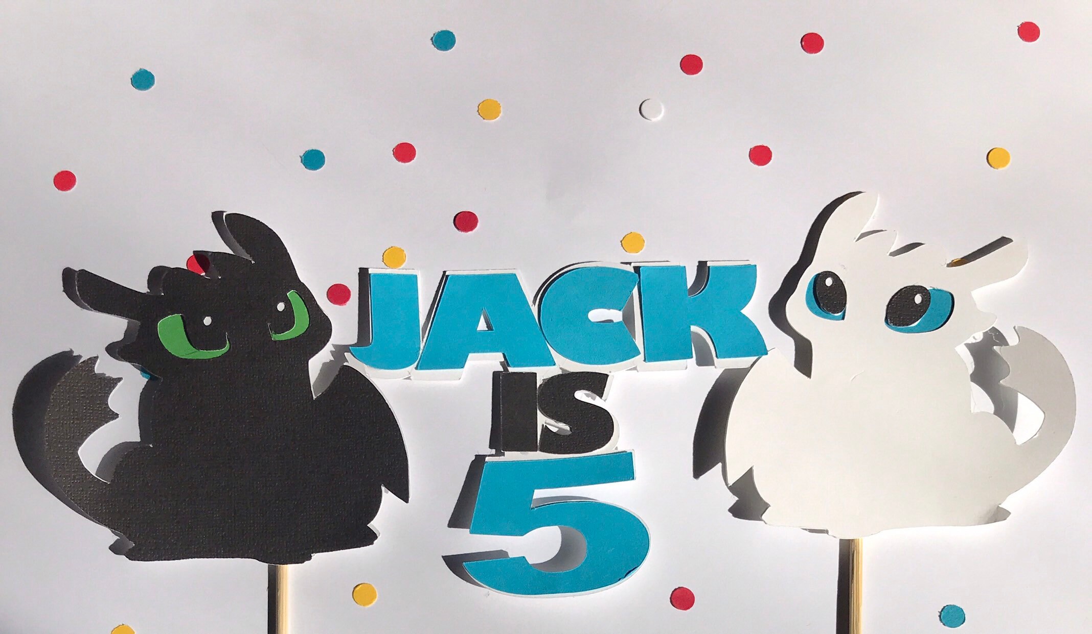 Toothless birthday cake topperDragon cake topper night fury | Etsy