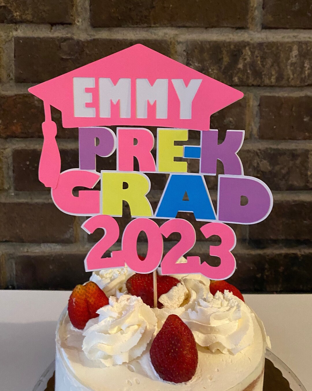 Pre-school Graduation Cake Topper Pre K Graduation - Etsy