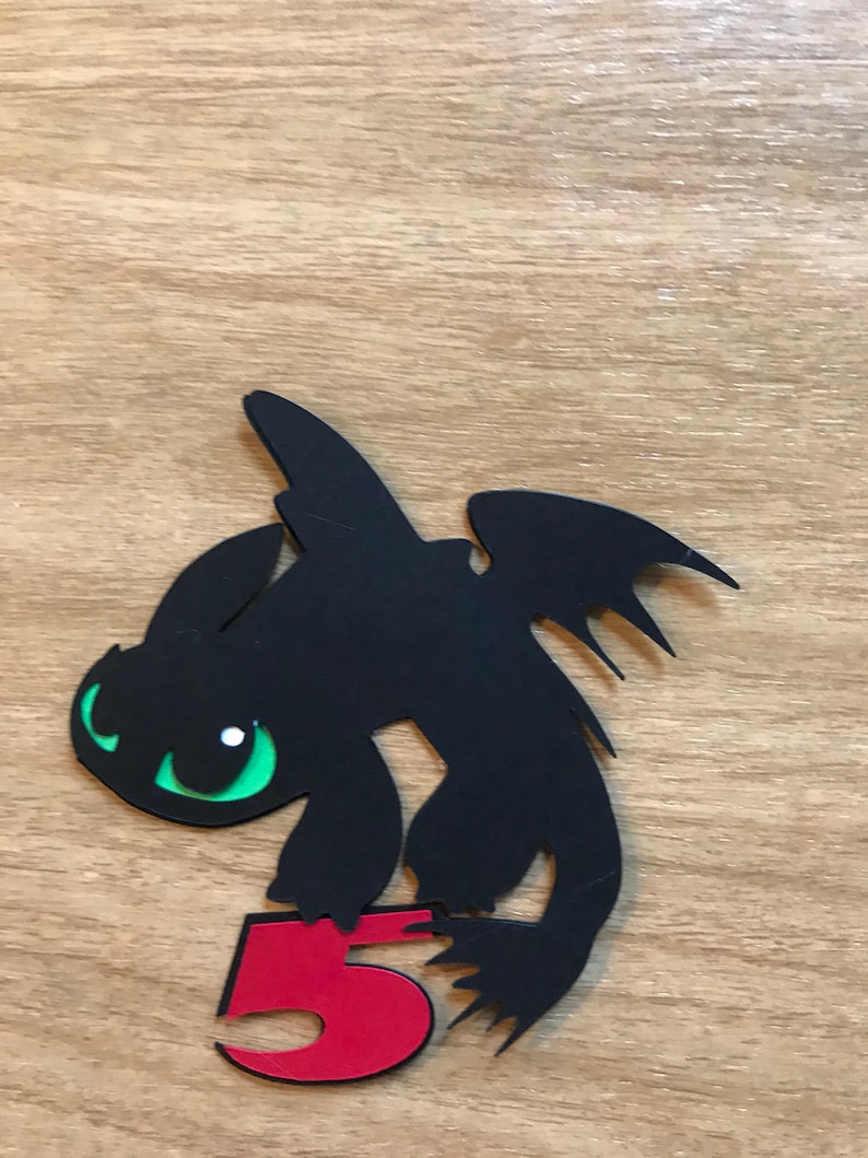 Toothless Birthday Confetti ,dragon Confetti , Night Fury Cake Topper ...