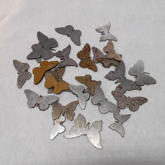Butterflies Steel Craft Supply Metal Butterfly Hobby | Etsy