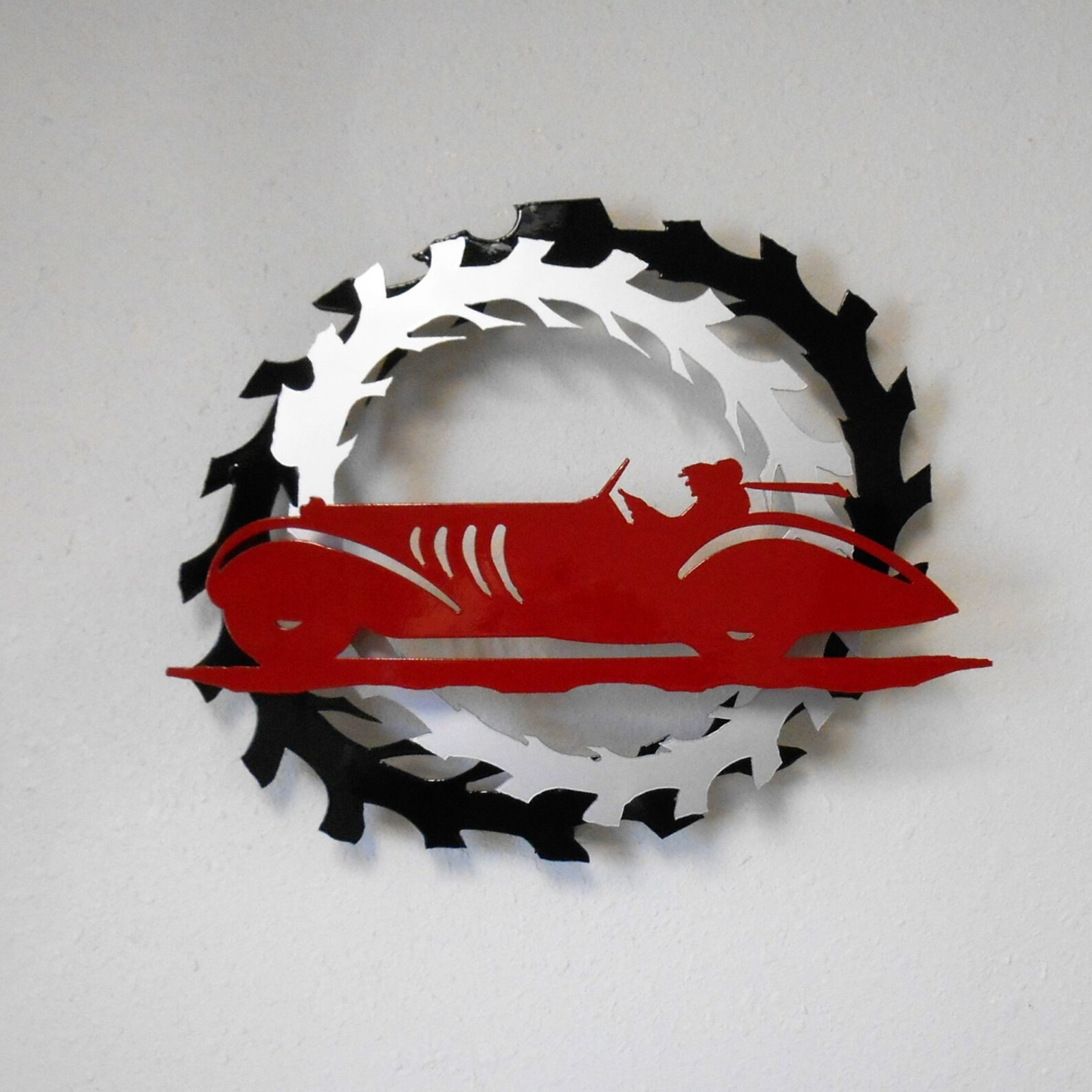 Metal Art Sculpture Classic Car Racing Dimensional Design | Etsy