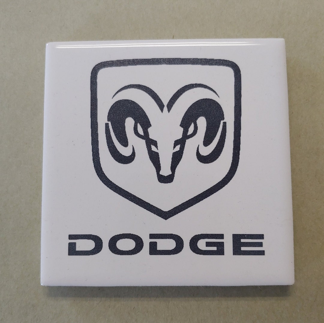 Dodge Ram Car Logo, Engraved Ceramic Coaster - Etsy