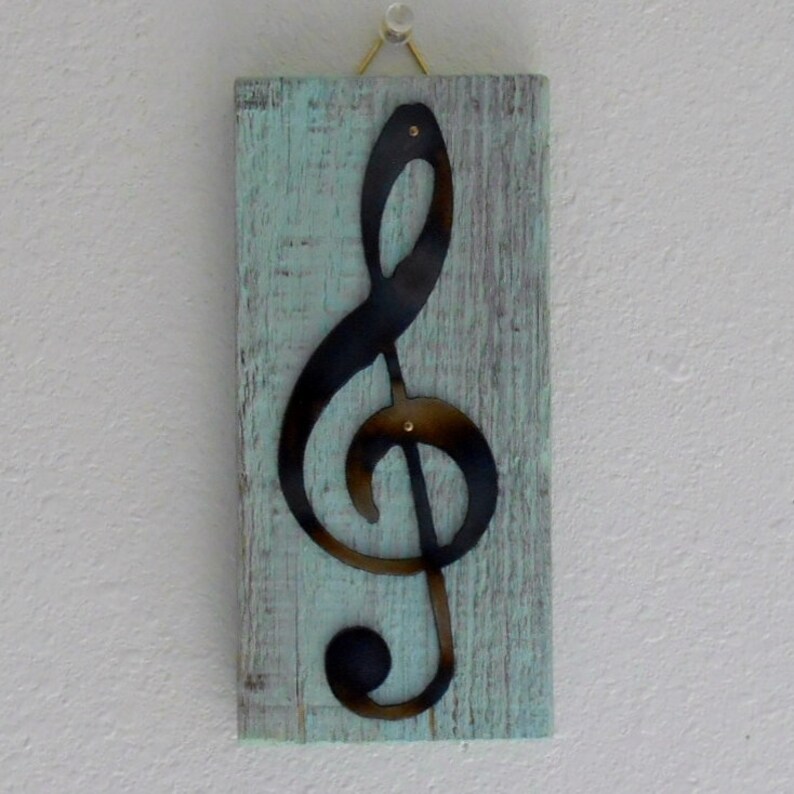 Treble Clef / Metal Art / Wall Decor / Wall Hanging / Pallet - Etsy