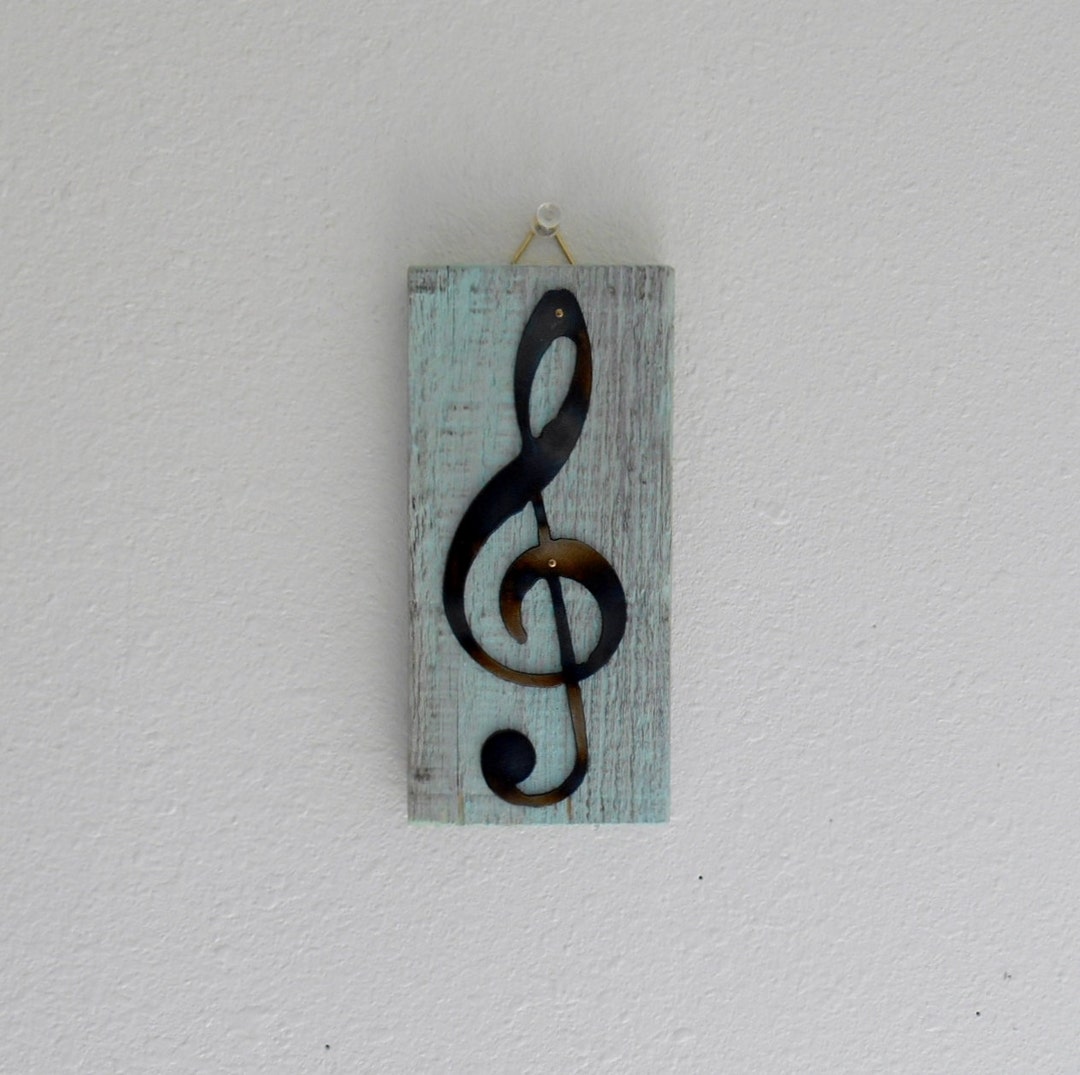 Treble Clef / Metal Art / Wall Decor / Wall Hanging / Pallet - Etsy