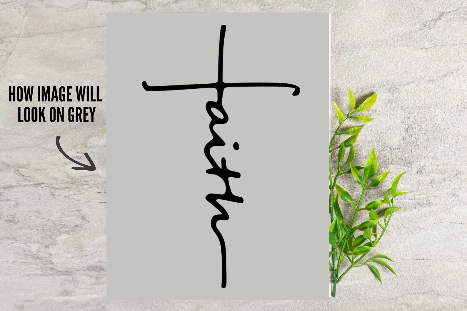 Faith Cross Cursive Cross Faith Sublimation Transfer - Etsy