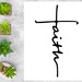 Faith Cross - Cursive Cross - Faith Sublimation Transfer - 8.5" X 11 ...