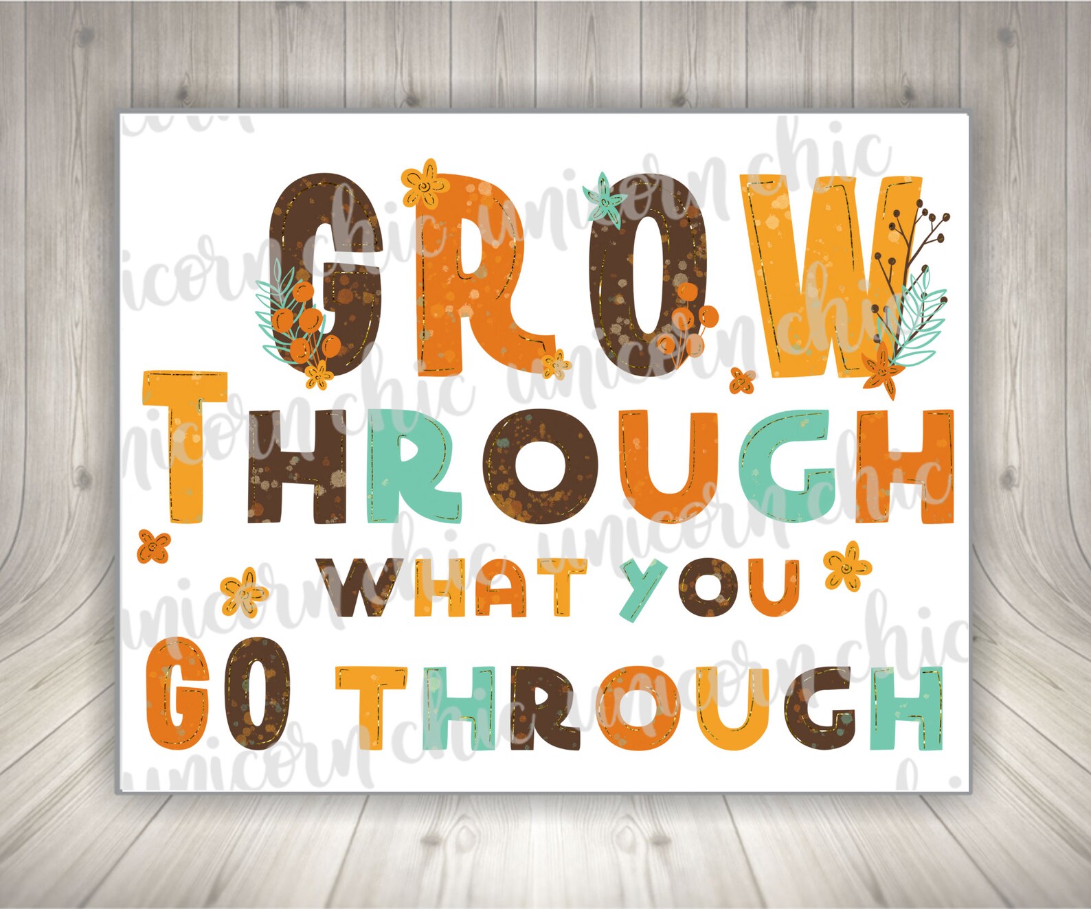 Grow Through What You Go Through Sublimation Transfer Plants - Etsy