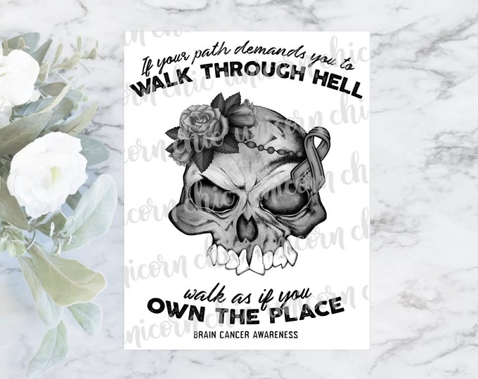 Brain Cancer Awareness Sublimation Transfer - Brain Cancer Sublimation ...